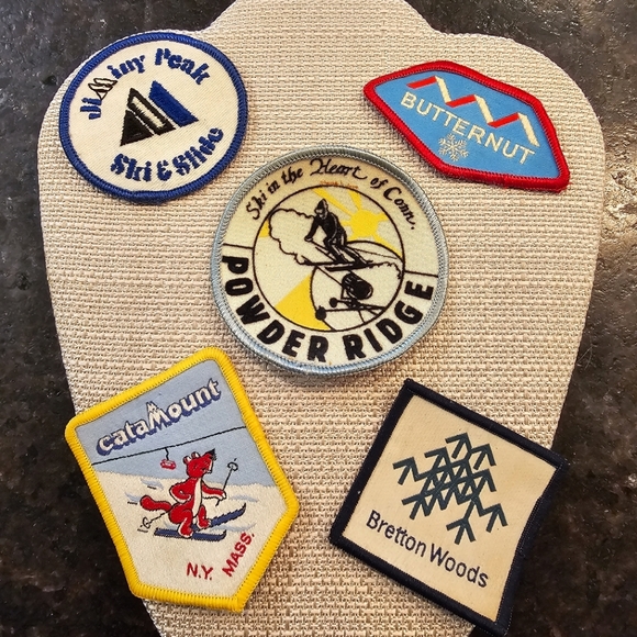 Vintage | Accessories | Set Of 5 Vintage 8s90s New England Ski Patches ...